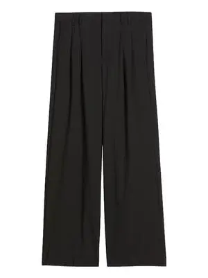 KROST Eco Pleated Wide Leg Trousers - Black