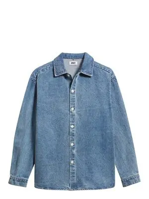 KROST Oversize Cotton Denim Button-up Shirt - Medium Wash 1