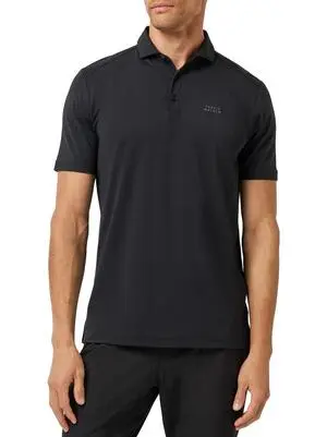 Travis Mathew The Heater Solid Short Sleeve Performance Polo - Black