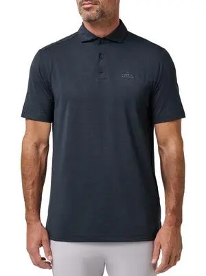 Travis Mathew The Heater Solid Short Sleeve Performance Polo - Total Eclipse