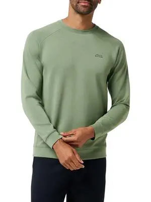 Travis Mathew Fibercloud Crewneck Sweatshirt Balsam Green