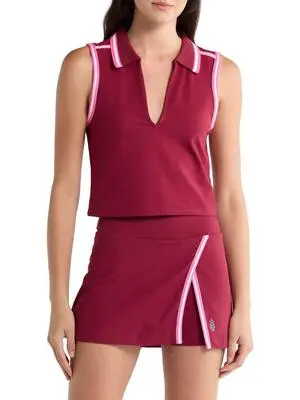 Free People FP Movement Forehand Polo Brick
