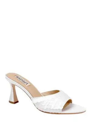 Badgley Mischka Winika Slide Sandal - White Satin