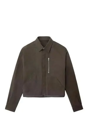 Rick Owens Cotton Zip Jacket - Brown