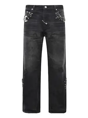 BIRTH OF ROYAL CHILD Vintage Pin Carpenter Pants - Black