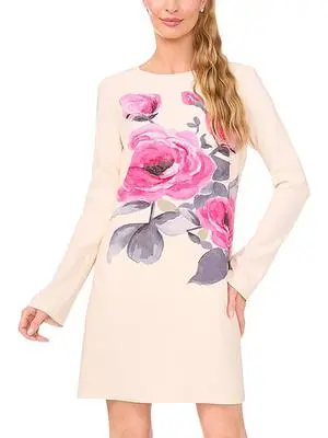 Ted Baker London Floral Print Mini Dress - Vanilla Ice
