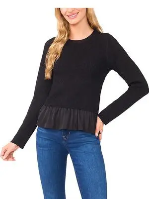 Ted Baker London Irene Long Sleeve Crewneck Top - Rich Black