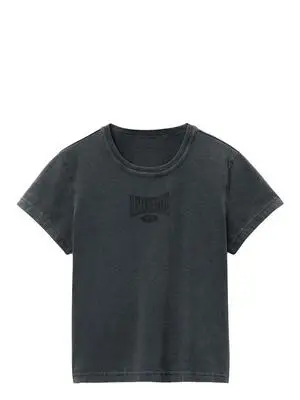 Alexander Wang Graphic Shrunken T-shirt - Faded Black