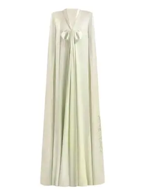 GEMY MAALOUF Calligraphy-embroidered Kaftan - Neutrals