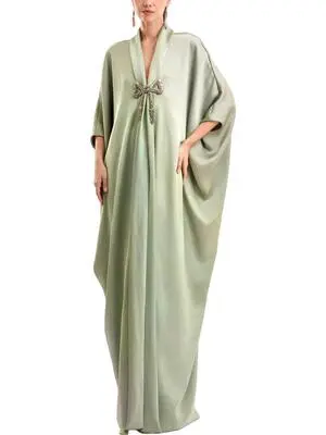 GEMY MAALOUF Beaded-Bow Kaftan