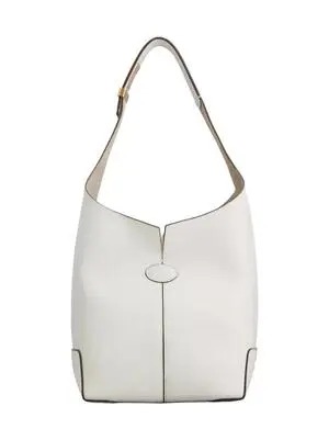 TOD'S Flap Detail Shoulder Bag - White
