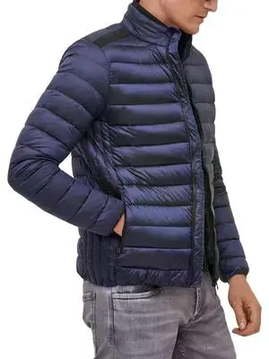 Guess Quilted Zip Jacket - Blue