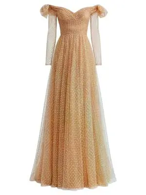 GEMY MAALOUF Off-the-shoulder Gown - Neutrals