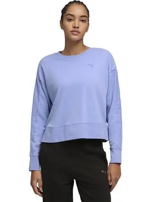 PUMA Relaxed Crew Neck Sweatshirt Purple