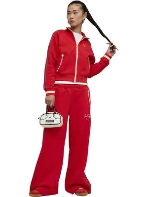 PUMA T7 Las Vegas Mid Rise Track Pants - Red