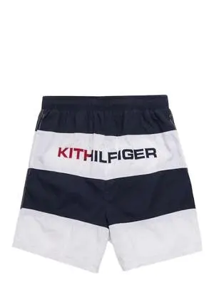 Kith X Tommy Hilfiger Woven Stripe Short - Navy Blue/white