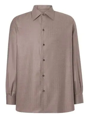 Loro Piana Franco Virgin Wool Shirt - Beige