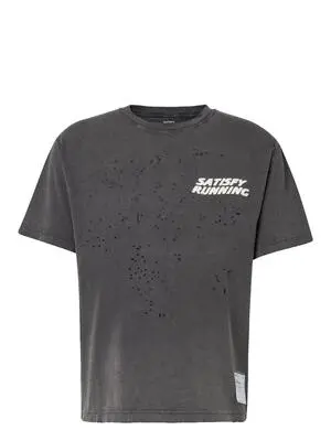 Satisfy Mothtech Distressed Cotton Jersey T-shirt - Grey