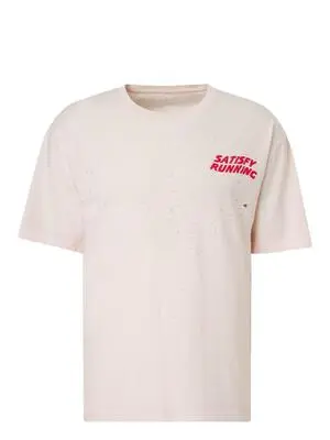 Satisfy Mothtech Distressed Cotton Jersey T-shirt - Pink