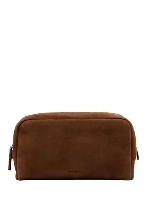 THE ROW Astra Small Suede Pouch - Brown