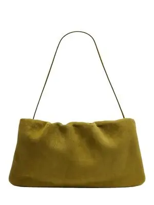 THE ROW Bourse Suede Shoulder Bag - Green