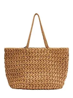 THE ROW Estelle Two Large Raffia-Effect Tote Bag