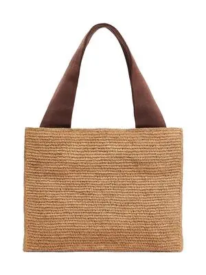 THE ROW Loretta Raffia Tote Bag - Beige