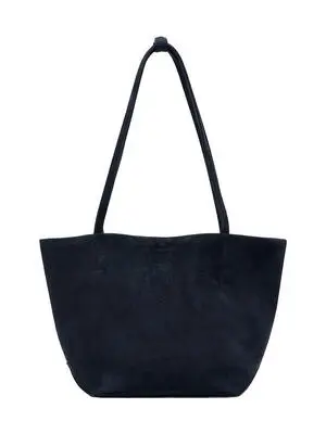 THE ROW Park Edge Medium Suede Tote Bag - Blue