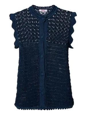 ERES Aurora Crochet Top - Blue