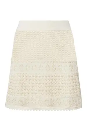 ERES Angela Crochet Miniskirt White