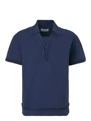 KIKO KOSTADINOV Otak Layered Cotton Polo Shirt - Blue