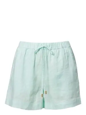 Heidi Klein Corfu Linen Shorts - Blue