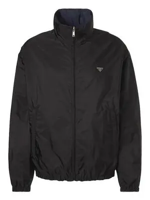 Prada Re-nylon Hooded Zip-up Jacket - Black