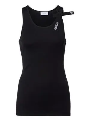 PATOU Logo Bow-detail Tank Top - Black