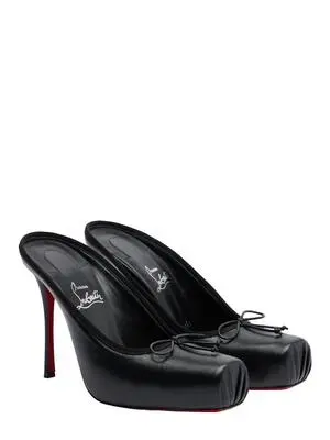 CHRISTIAN LOUBOUTIN Cassia 100 Leather Mules - Black