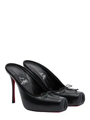 CHRISTIAN LOUBOUTIN Cassia Leather Mules - Black