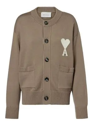 AMI Paris De Coeur Cardigan - Beige