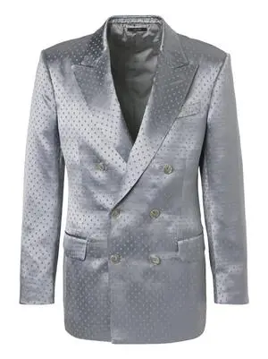 TOM FORD Polka-dot Crêpe Satin Blazer - Grey