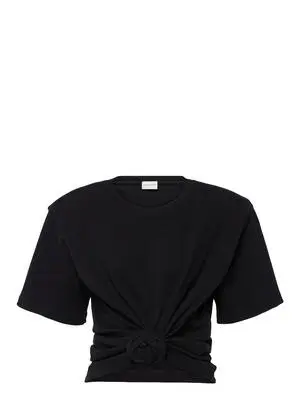 Magda Butrym Cotton-blend Long-sleeve Top - Black