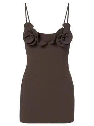 Magda Butrym Wool-blend Mini Dress - Brown