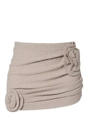 Magda Butrym Striped Miniskirt - Beige