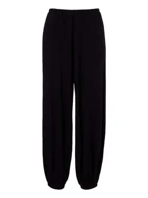 THE ROW Fiamma Cotton, Cashmere, And Silk Sweatpants - Black