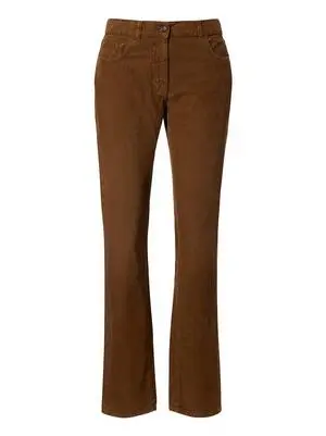THE ROW Bodhi Cotton Corduroy High-rise Pants - Brown