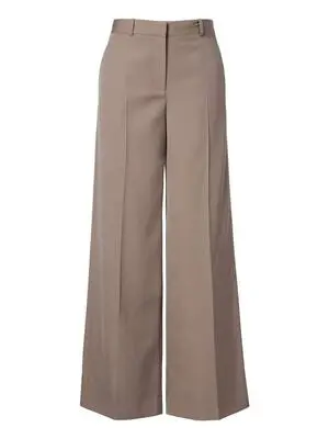 THE ROW Dender Wool Wide-leg Pants - Grey