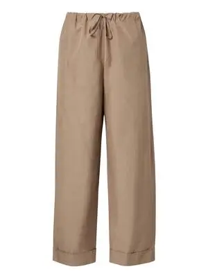 THE ROW Delano Straight Pants - Green