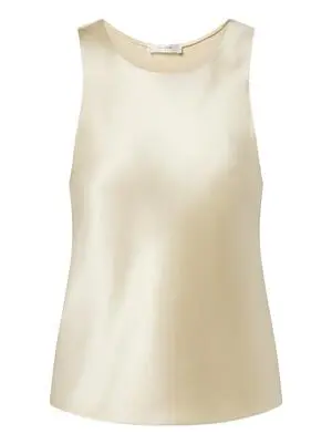 THE ROW The Row Faustino Silk Satin Top White