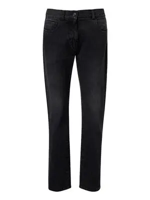 THE ROW Booker Low-rise Straight Jeans - Black
