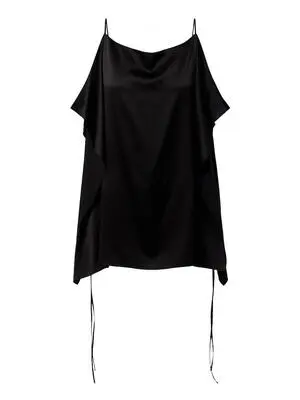 THE ROW Koray Silk Top - Black
