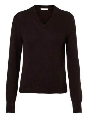 THE ROW Nalini Knitted Cashmere Top - Brown