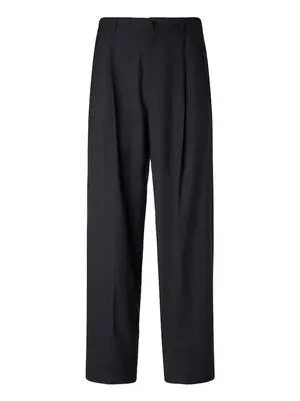THE ROW Thom Wool Wide-leg Pants - Black